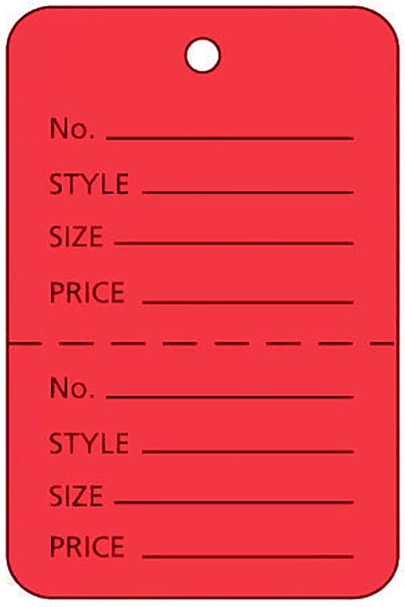 Amazon.com : SSWBasics Red Tags 1¾” W x 2⅞” H - Price Tags Unstrung for ...
