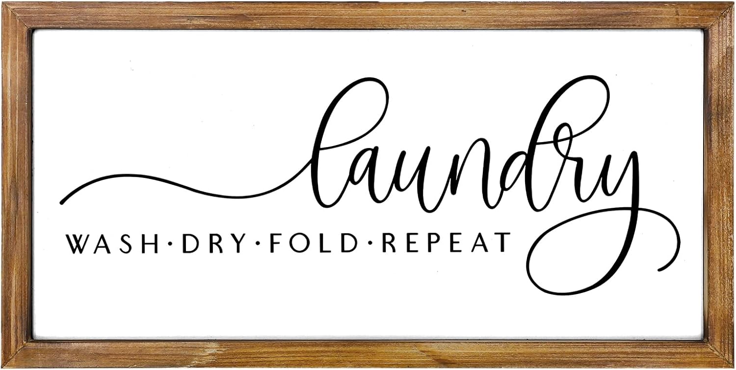 Amazon.com: UPPER DECOR Laundry Sign for Laundry Room Decor Wash Dry ...