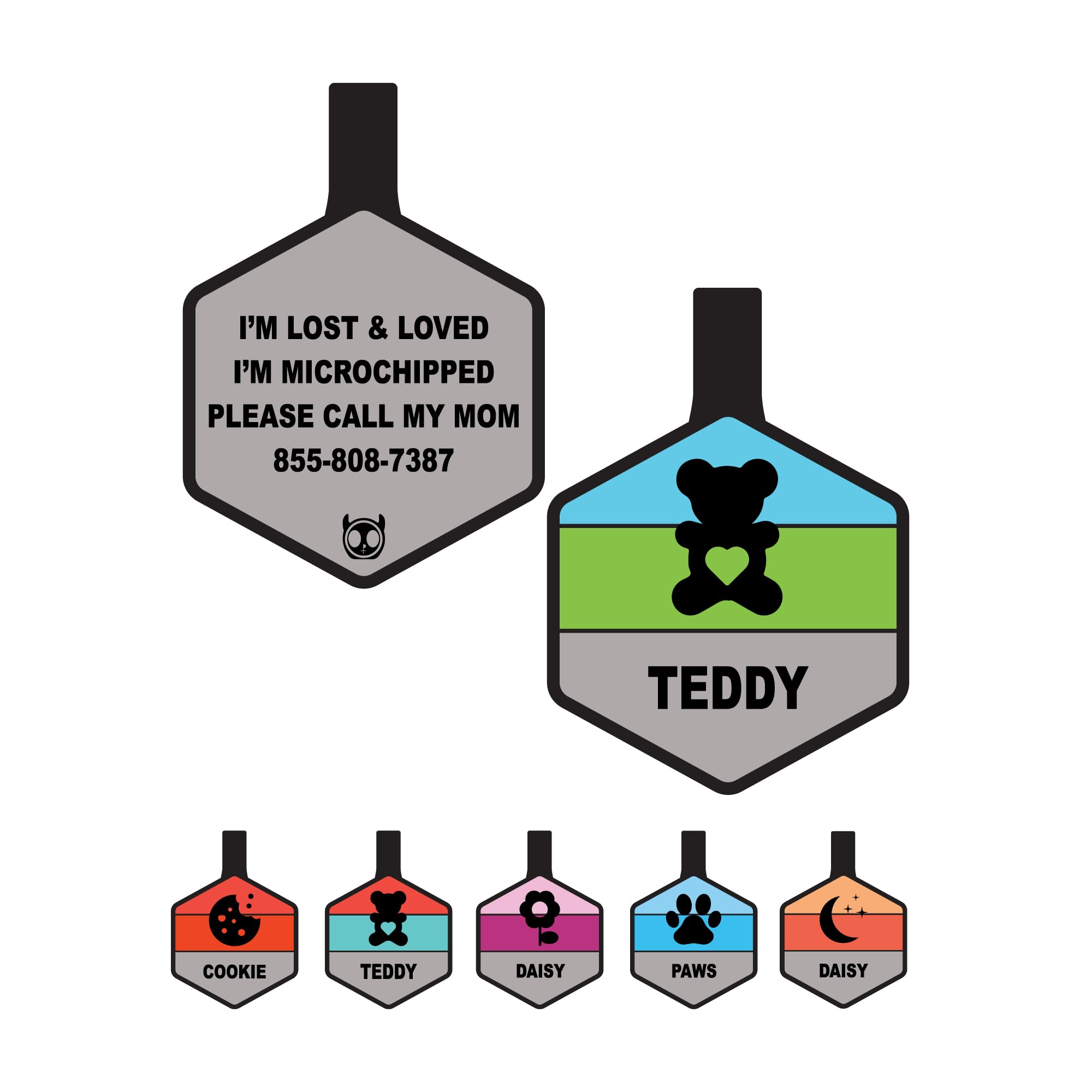 Amazon.com: Silent Dog Tag Personalized with 5 Lines of Custom Deep ...