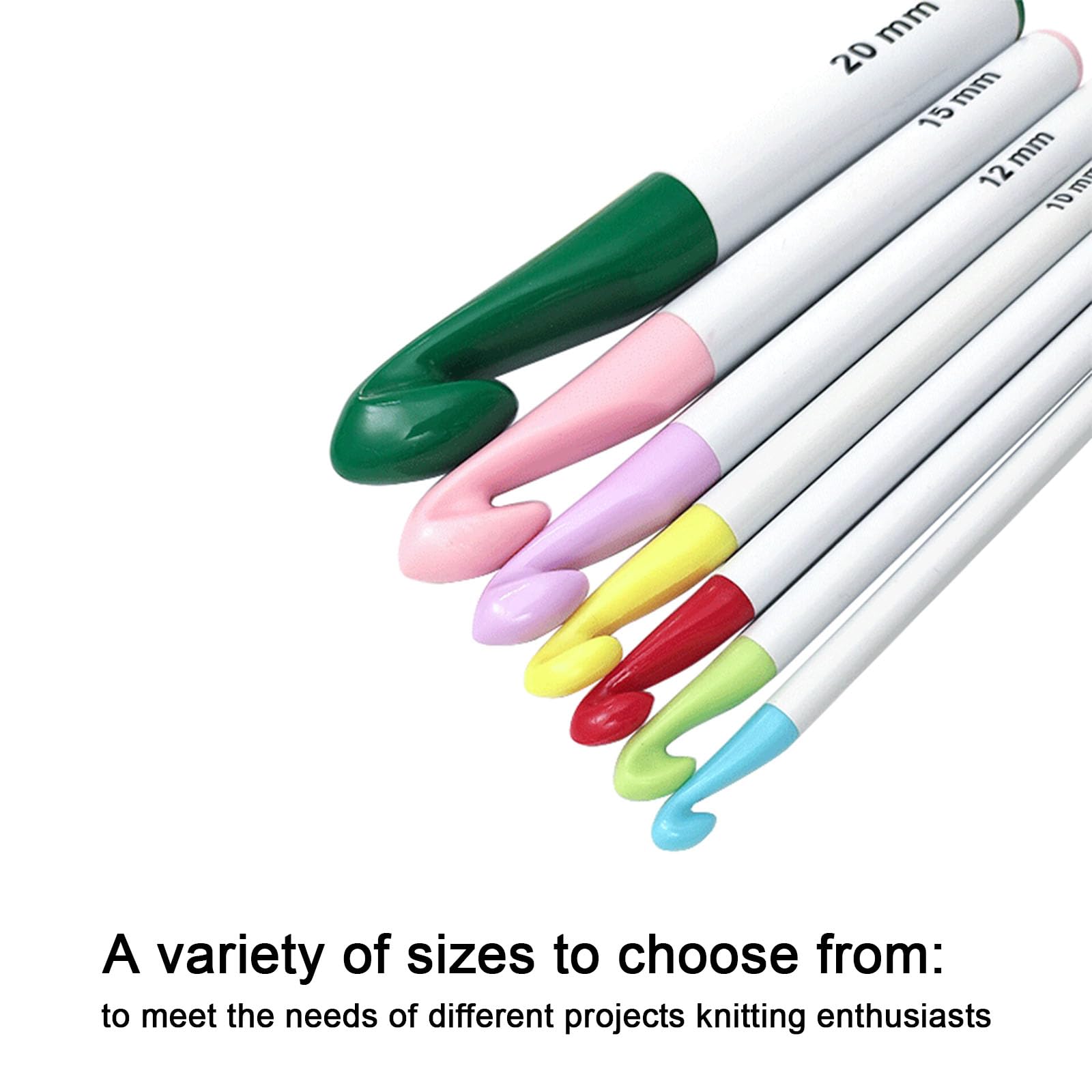 SSKHE 7 PCS Crochet Hooks Set,Large Sizes 7mm to 20mm,Ergonomic Crochet ...