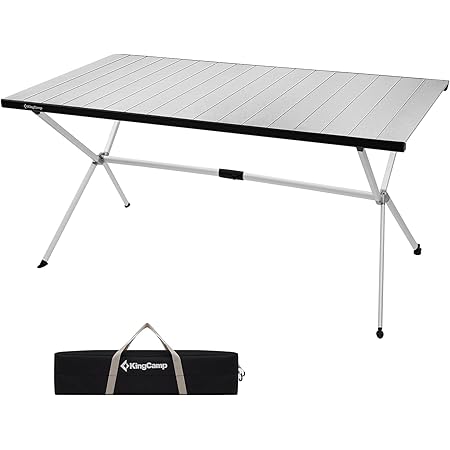 Timber Ridge Folding Camping Table That Fold Up Aluminum Foldable ...