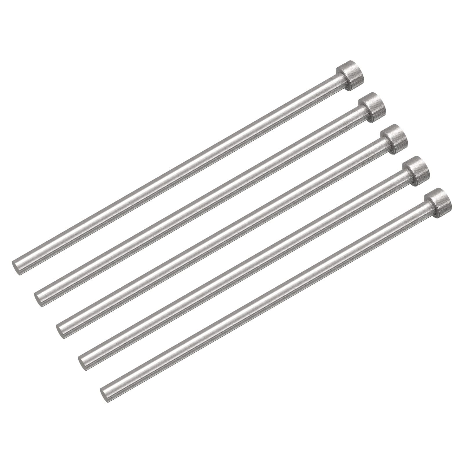 uxcell Straight Ejector Pins, 6mm (15/64") Dia. 65Mn Steel Round Tip ...