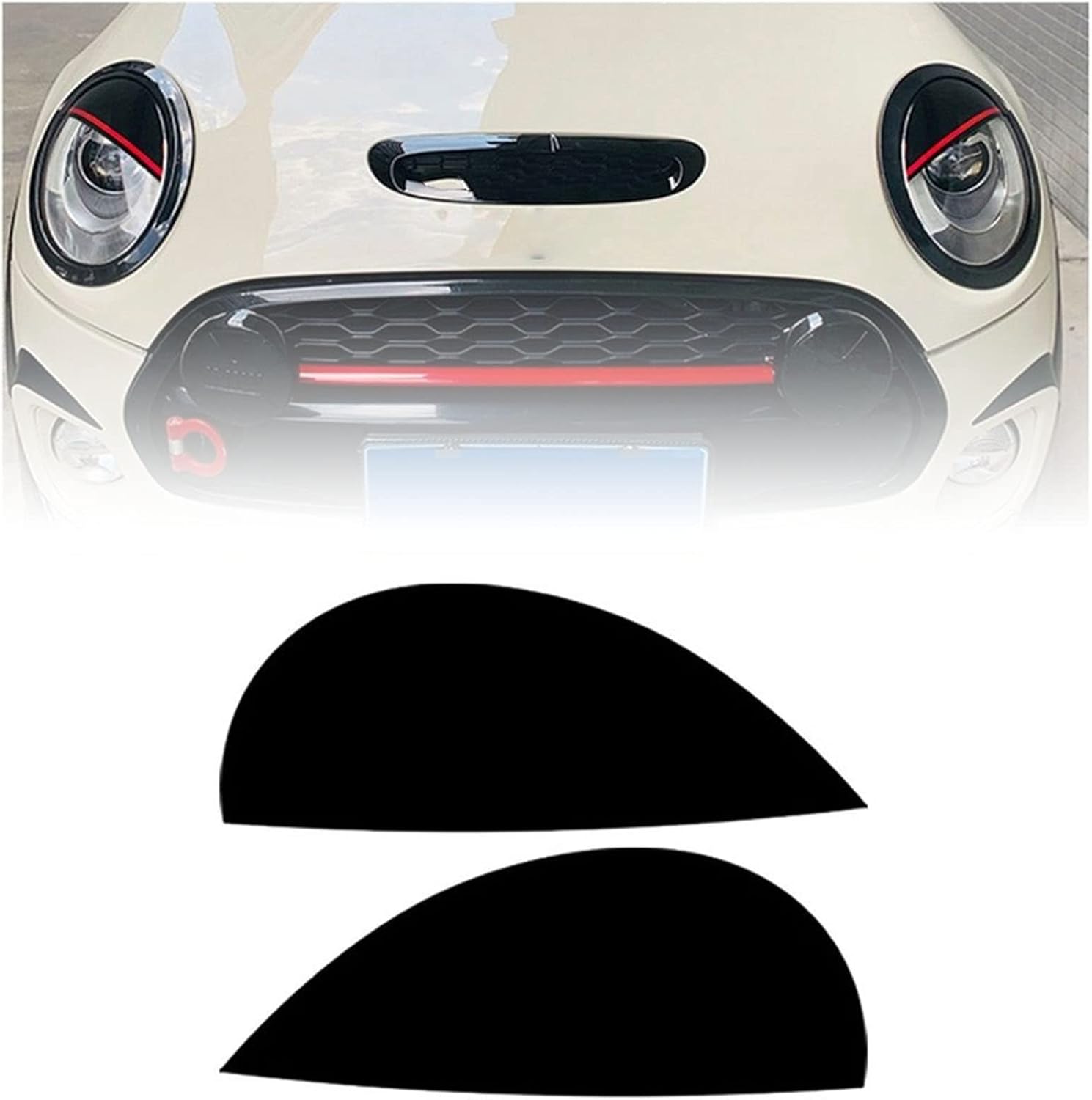 KOCBEK Car Headlights Eyebrows Eyelids Cover Eyelash Head Light Lamp ...