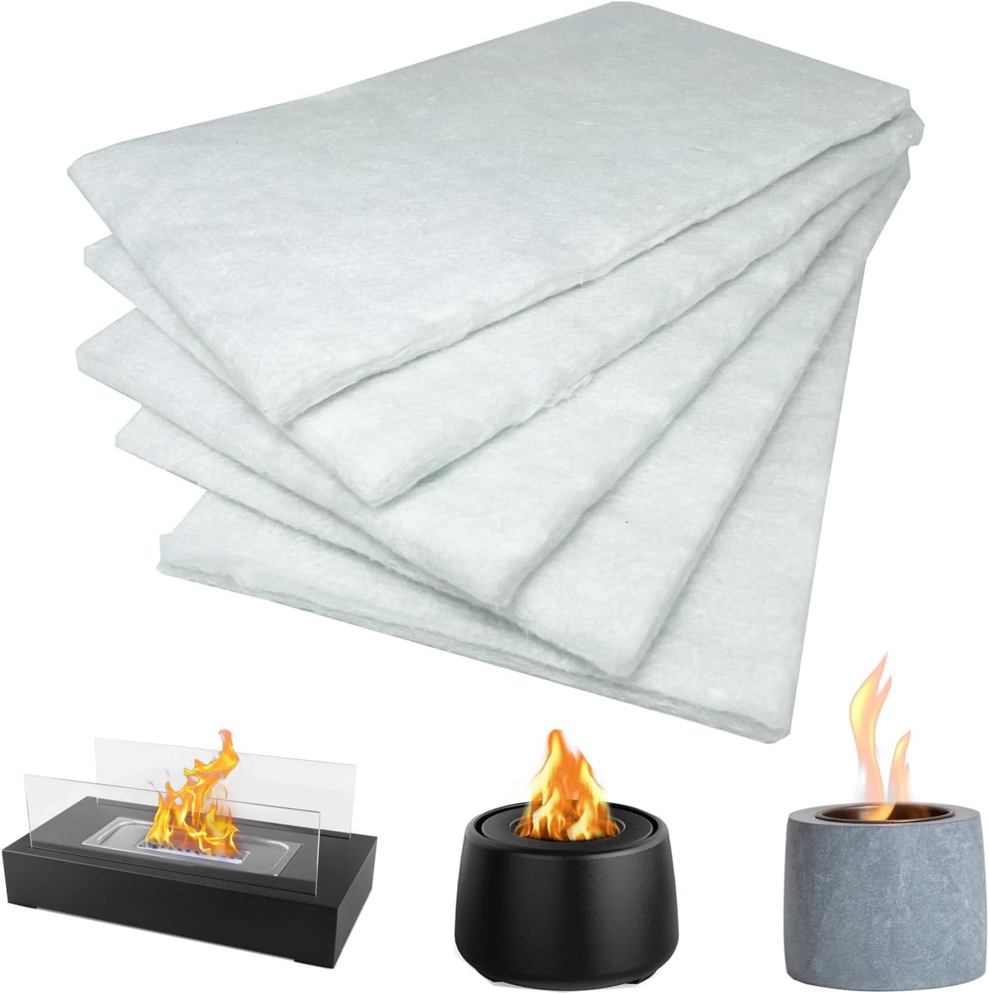 Amazon.com : Tabletop Fire Pit Ceramic Wool Wick for ROZATO, EDELFELD ...