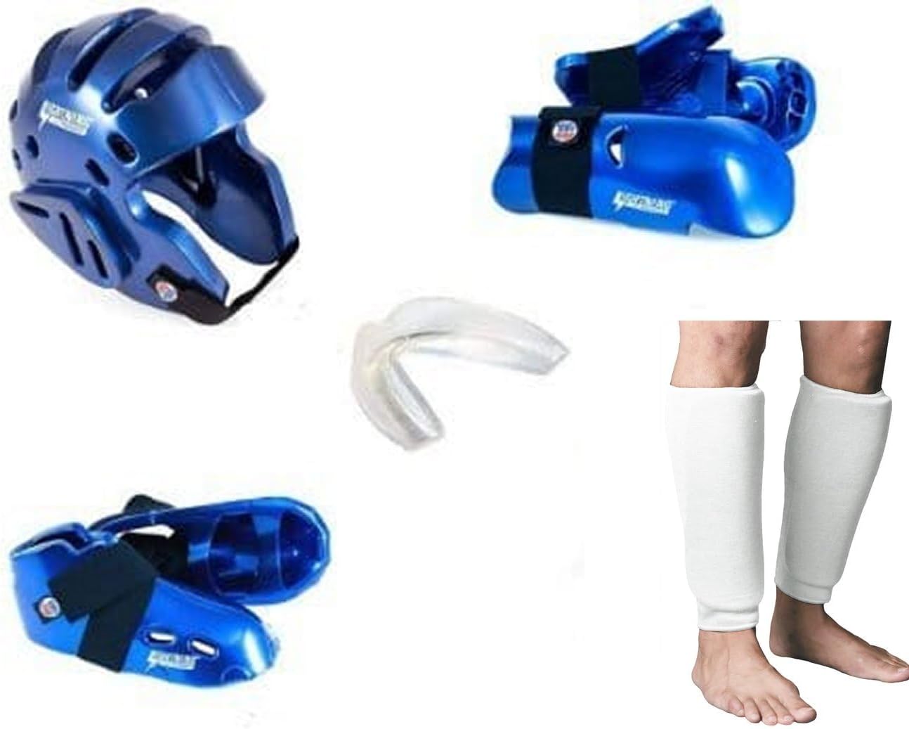 Amazon.com : Proforce Karate Sparring Gear Set Combo with shin and ...