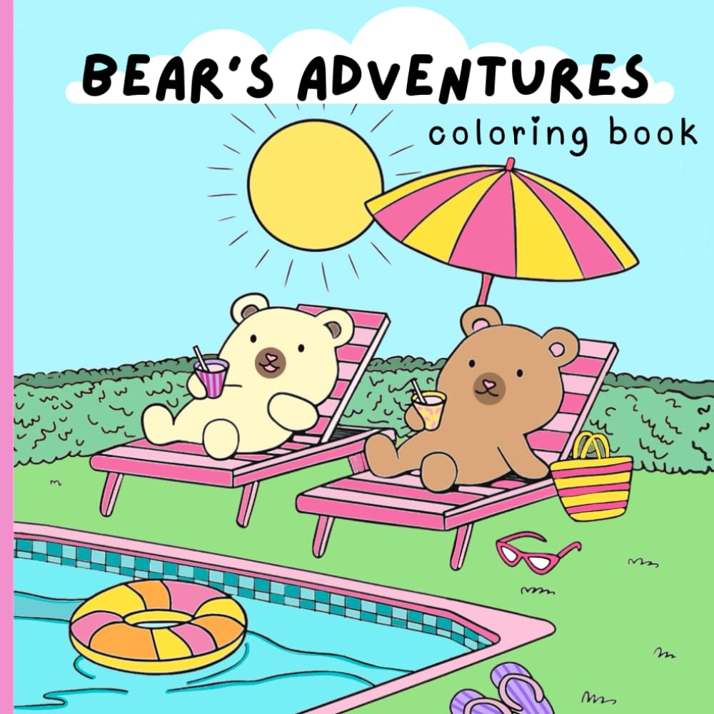Amazon.com: Bear’s Adventures: Coloring Book for Adults and Teens ...