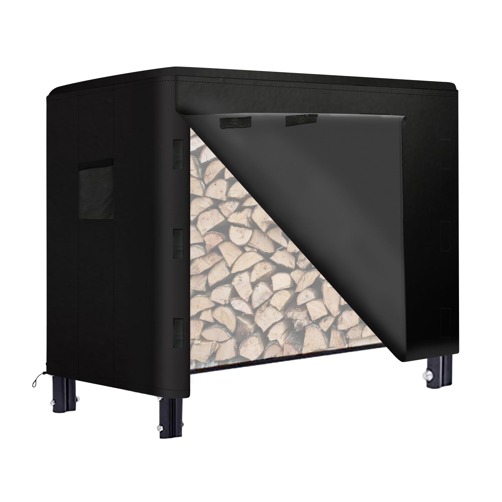 Amazon.com : BDL 4ft Log Rack Cover Waterproof Firewood Cover Heavy ...