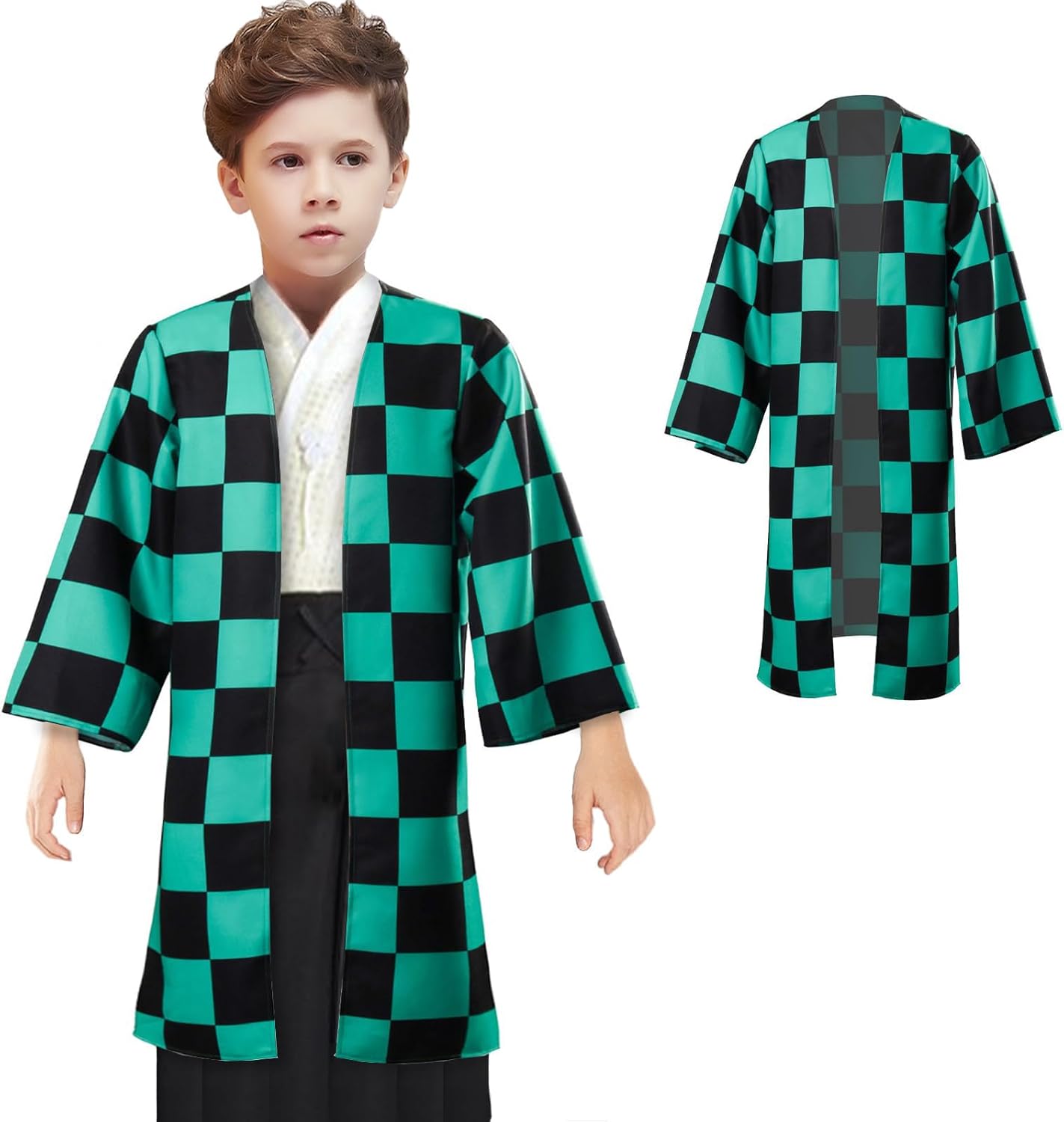 Amazon.com: VZQI Kids Kimono Tanjirou Rengoku Cosplay Robe Boys Anime ...