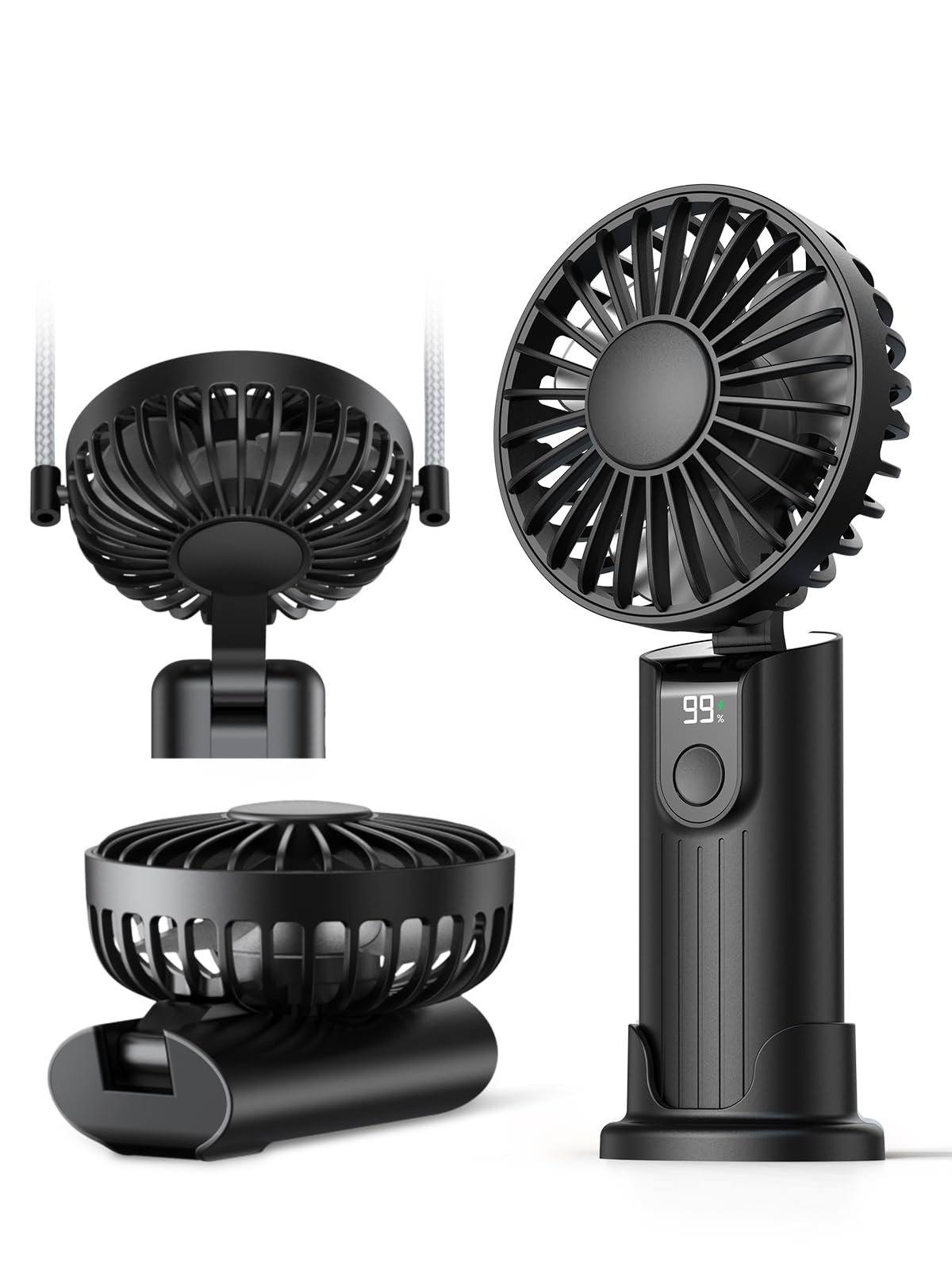 Amazon.com: Warmco Portable Handheld Fan, 5000mAh Battery Operated Fan ...