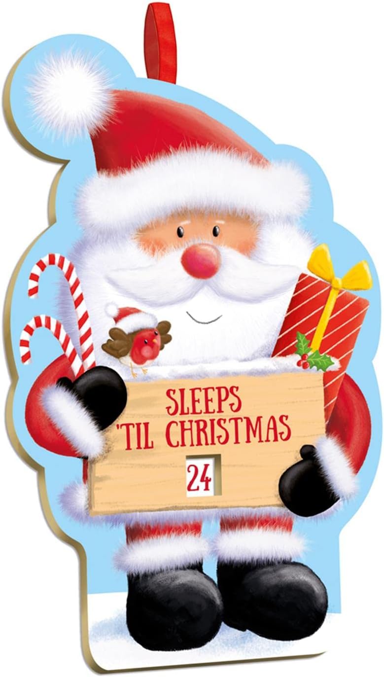 Giftmaker Santa Sleeps Til Christmas Countdown Spinner Advent Calendar ...