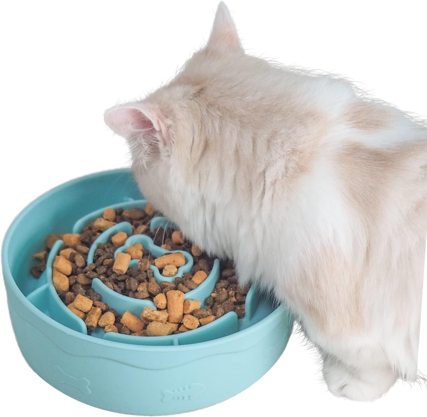 Pet Supplies : Mocate Silicone Cat Bowl, Double-Sided Slow Feeder(21 ...