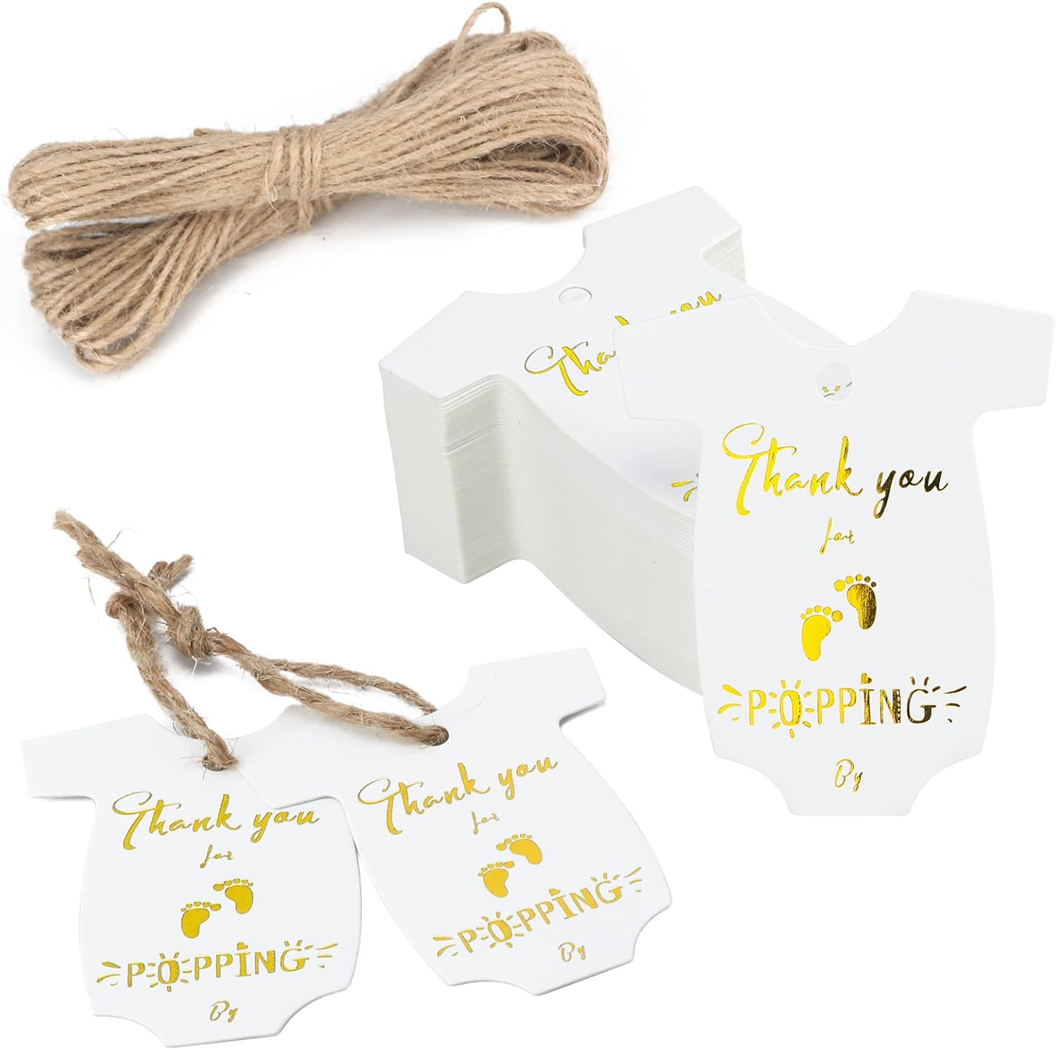 joycraft Thank You Gift Tags, 100PCS Thank You for Popping by Tags ...