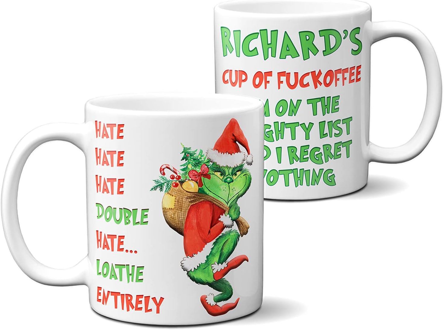 The Grinch 3D Face Mug Dr Seuss Tea Coffee Novelty Cup Gift gift set ...
