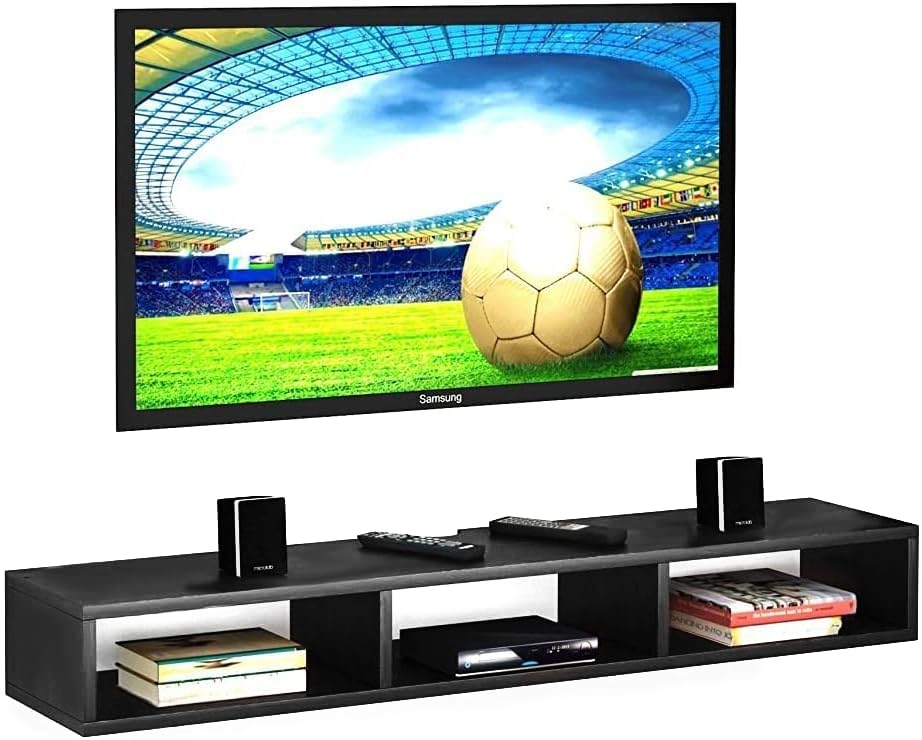 Dime Store Wooden Wall Mounted Floating TV Stand/TV Entertainment Unit ...