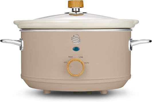 Swan Nordic Manual Slow Cooker, 3 Settings, Removable Dishwasher Safe ...