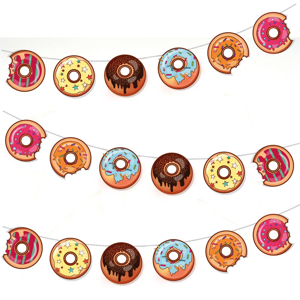 AK Giftshop Doughnut Donut Bunting Party Decorations - 12pcs / 2.5m ...