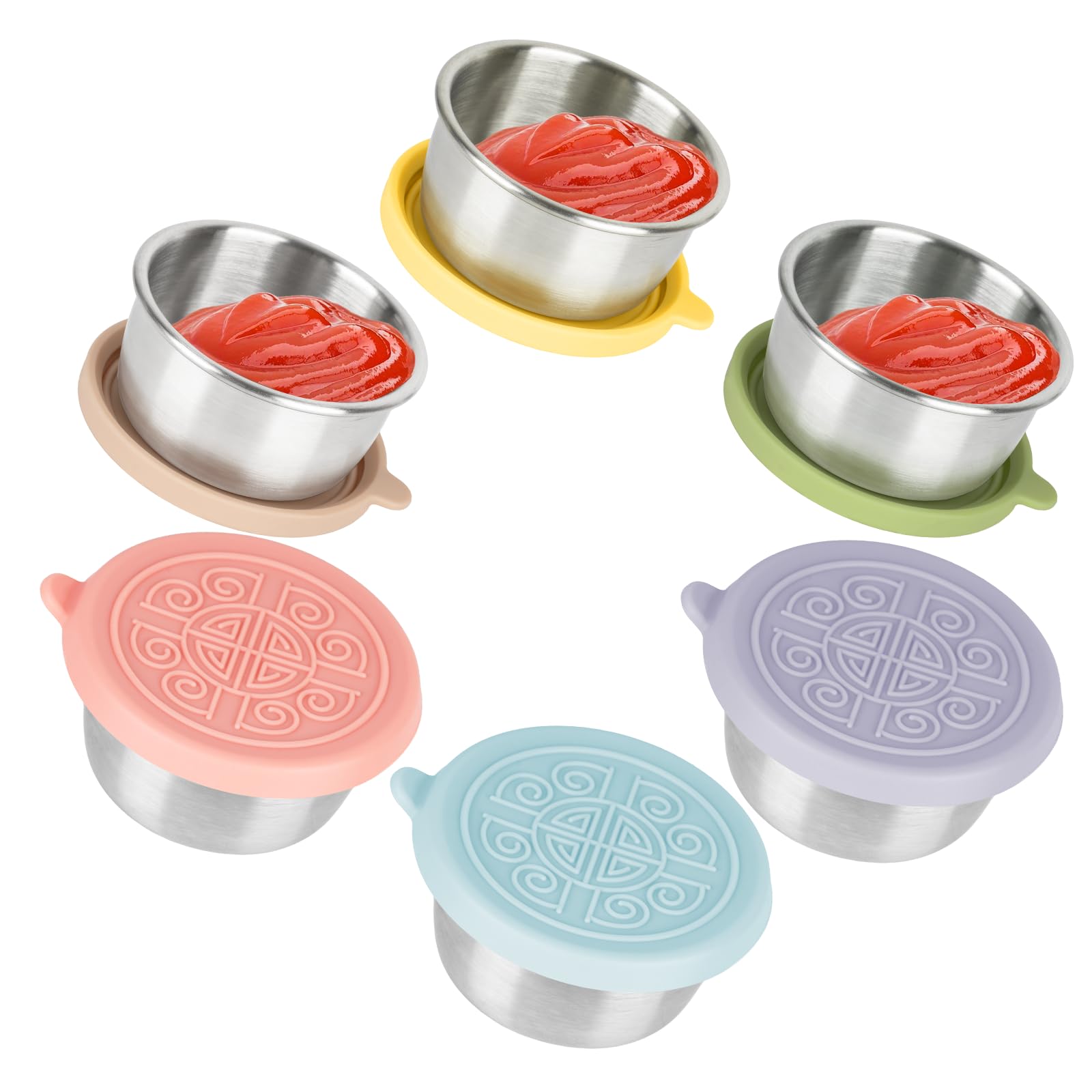 Amazon.com: QWEIDHI 6x1.6 Oz Salad Dressing Containers With Lids ...