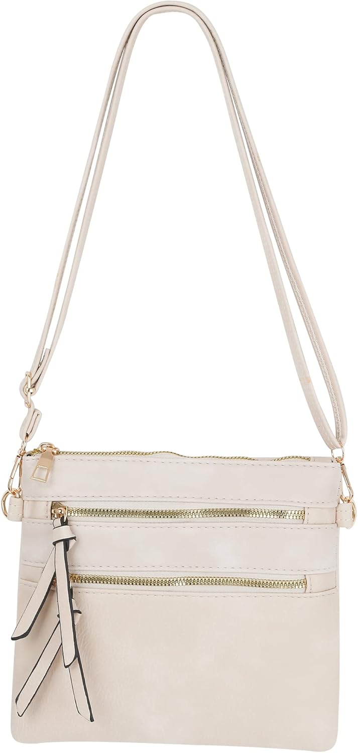 DELUXITY Designer Fashion Crossbody for Women (Beige): Handbags: Amazon.com