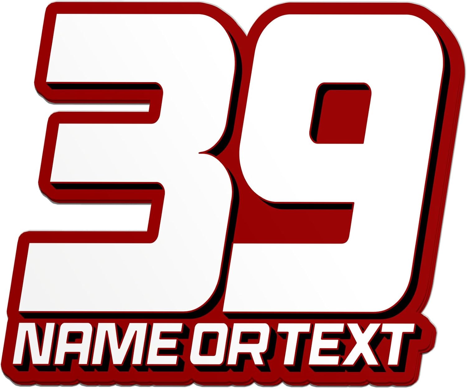 Amazon.com: Caitstin Custom Racing Number Sticker Dirt Bike Motocross ...