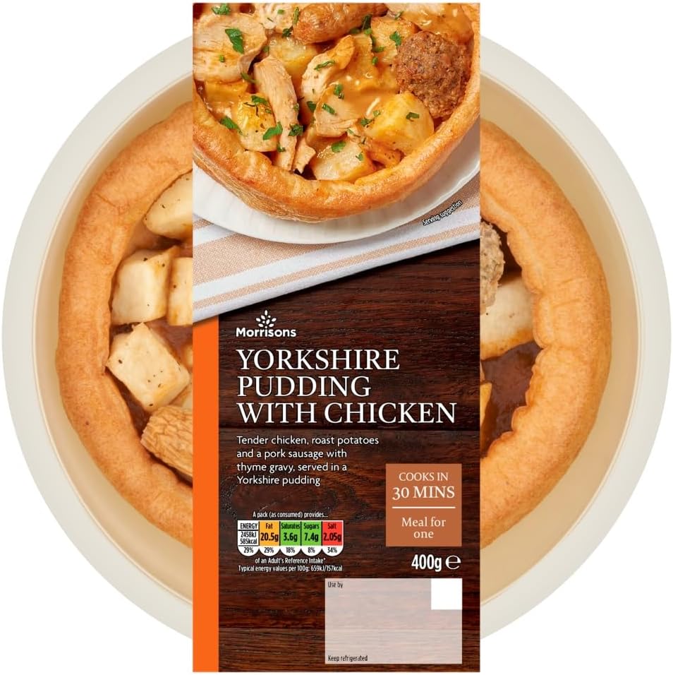 Morrisons Traditional Filled Yorkshire Pudding 400g : Amazon.co.uk: Grocery