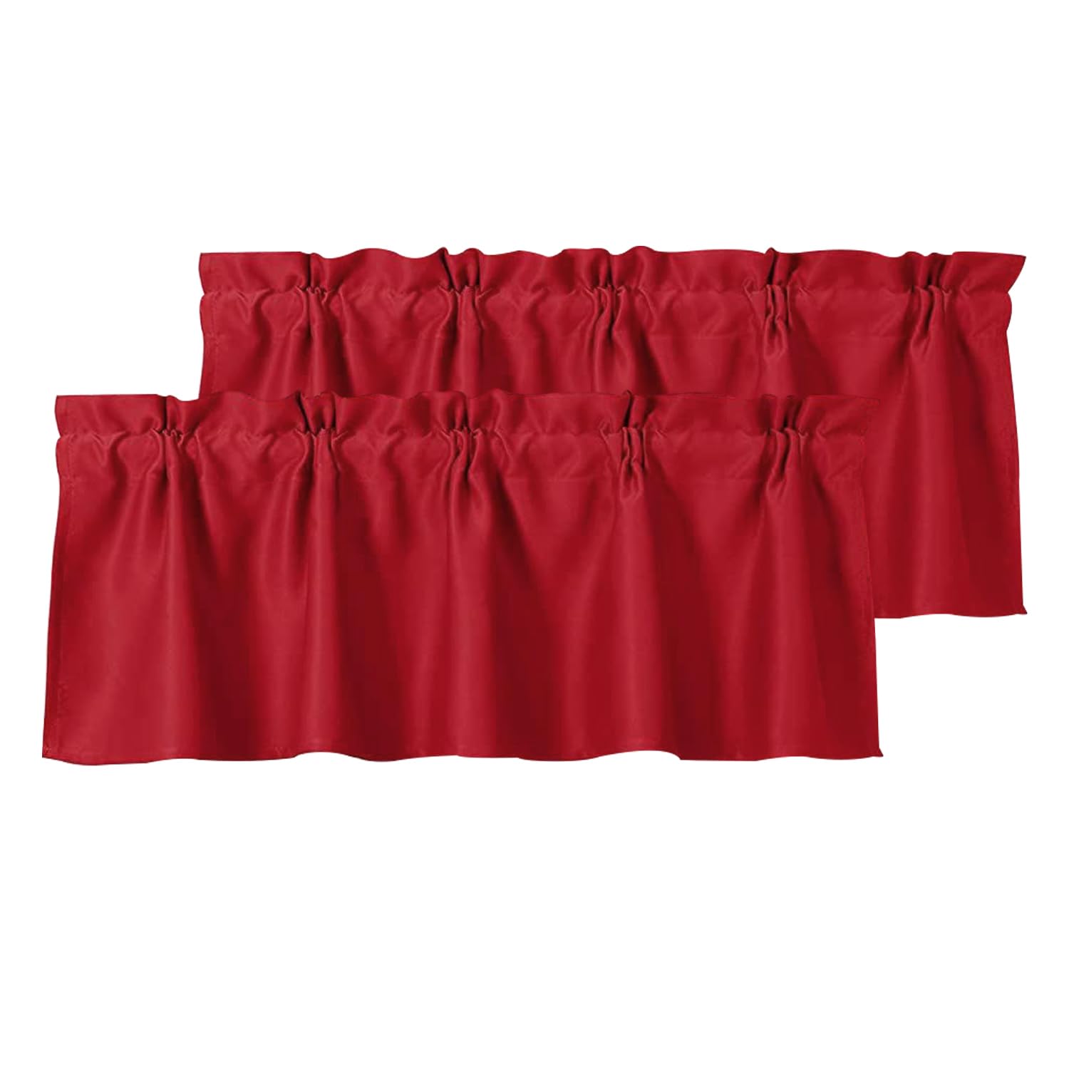 Amazon.com: DWCN Red Christmas Valances for Windows Rod Pocket Blackout ...