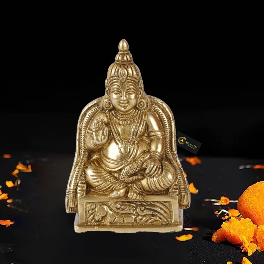 Taajoo Brass Kuber Murti Lord Of Treasure Wealth Maharaj Kuber ...