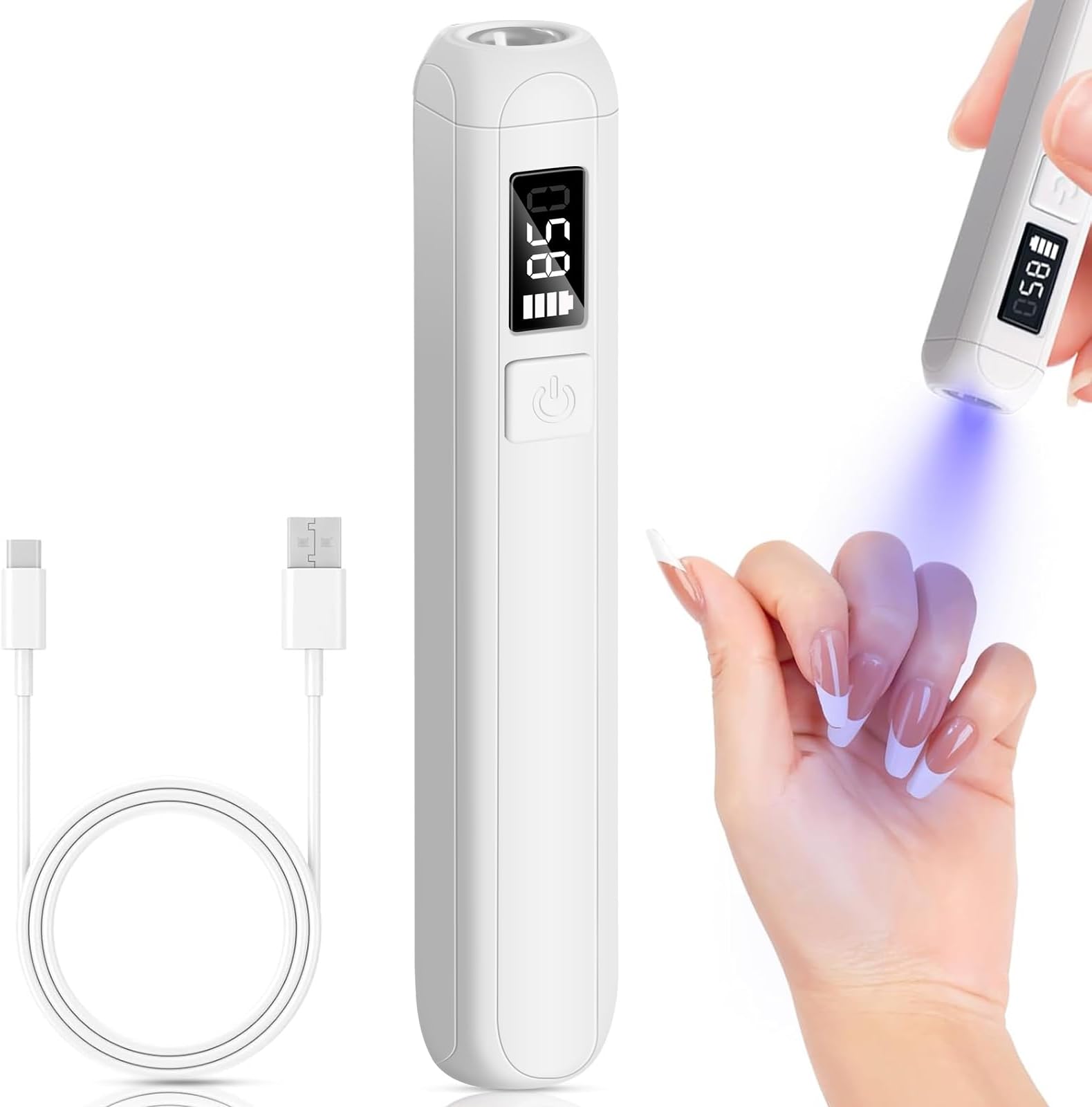 Amazon.com: AILLSA Mini UV Light for Nails, Fast Drying Handheld LED ...