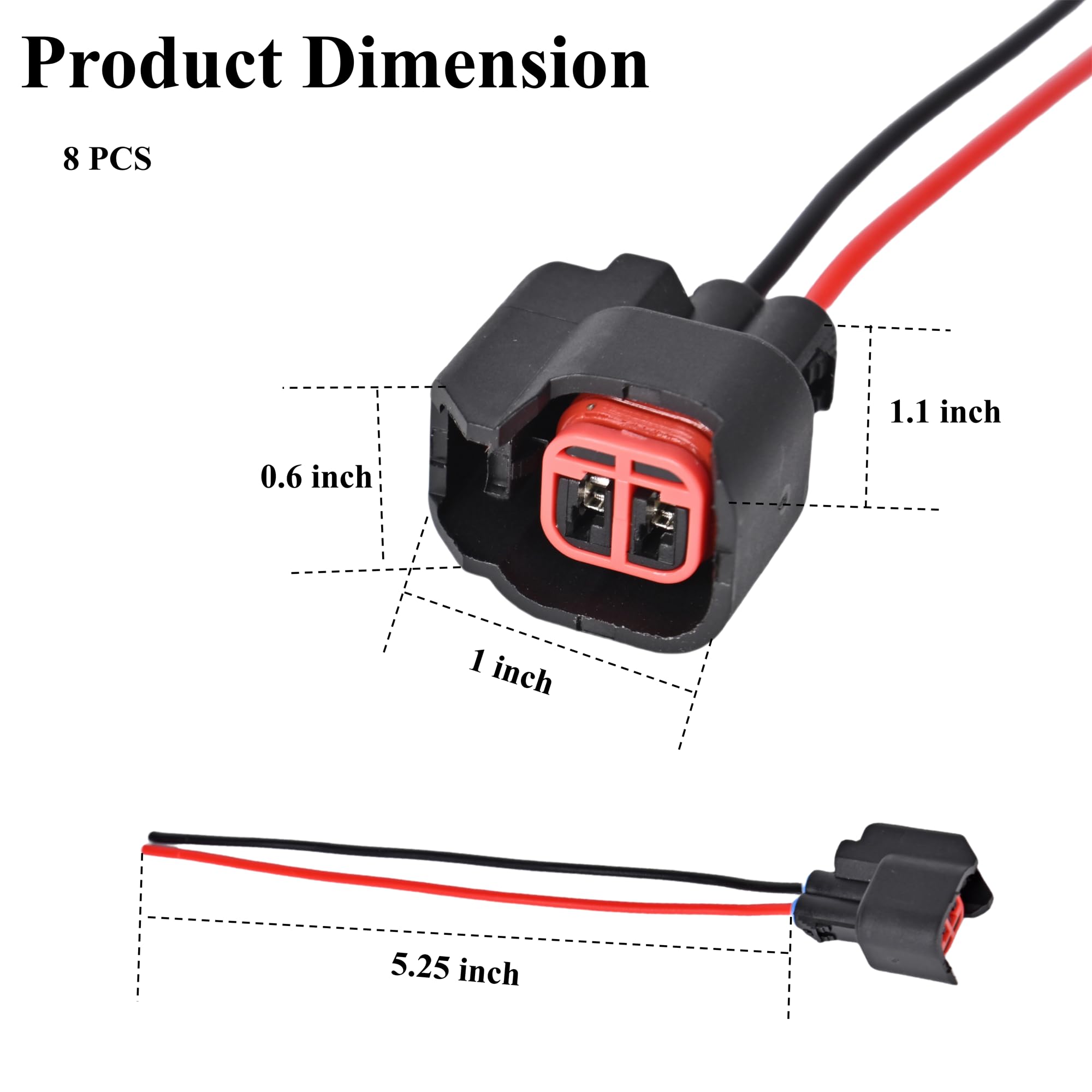 Snapklik.com : 8 PCS Fuel Injector Connector Pigtail,Fuel Injectors ...