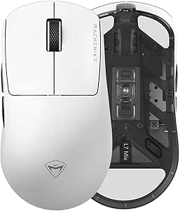 Amazon.com: Machenike L7 Mix - Mouse inalámbrico para juegos con ...