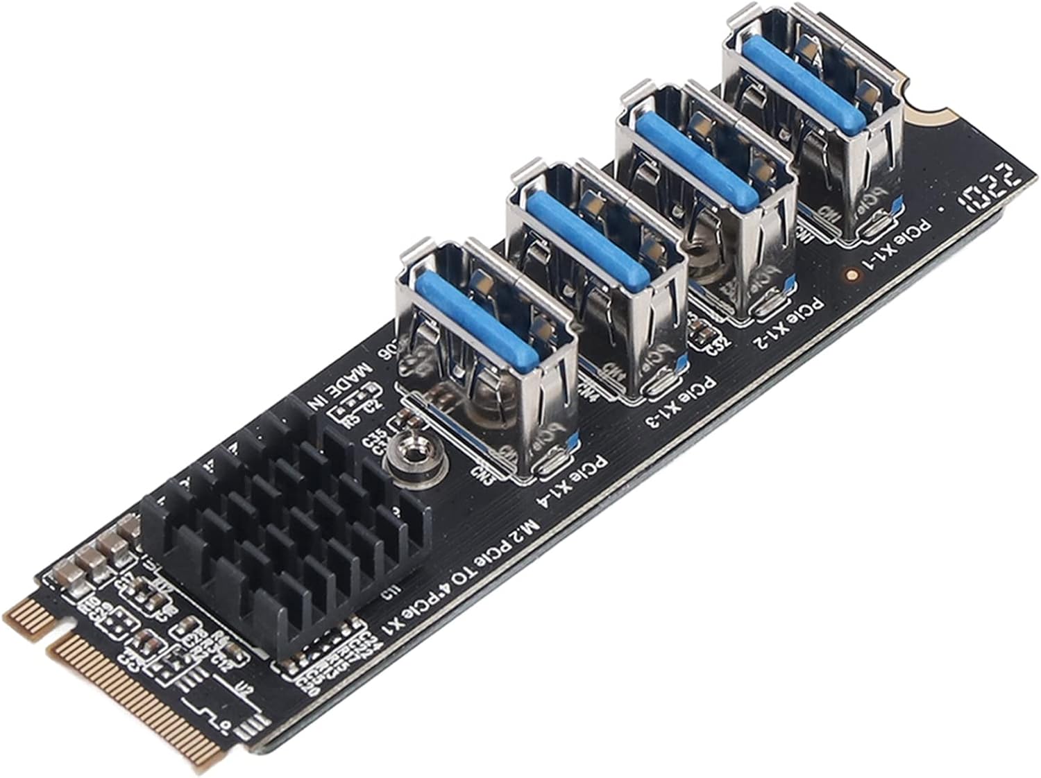 Amazon.com: PCIE Expansion Card, 4 Ports M.2 to PCIE Expansion Card ...