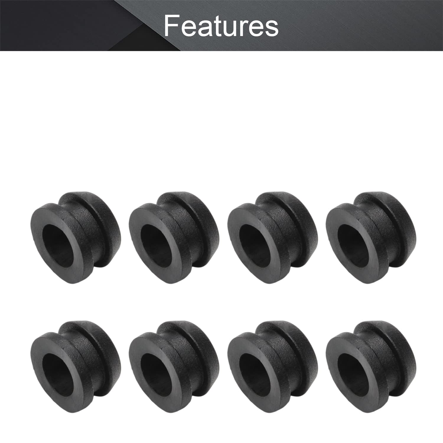 Snapklik.com : 100Pcs Rubber Grommet Wiring Gasket 6mm Inner Dia Oil ...