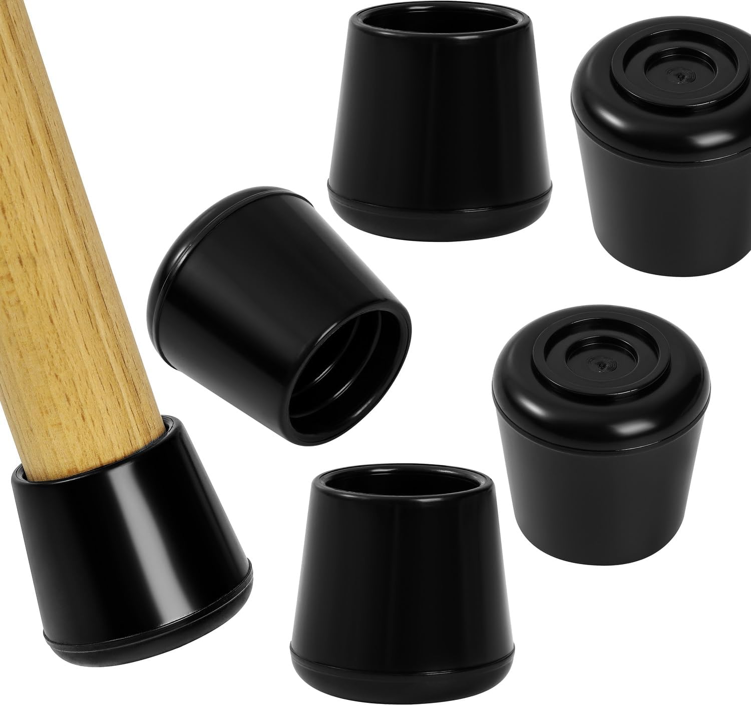Non-Slip Rubber Chair Leg Caps - Furniture Feet Tips Covers Floor ...