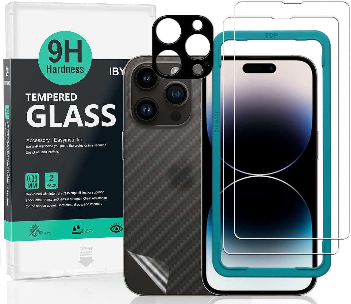 Ibywind Screen Protector (2 Pack) For iPhone 15 Pro 5G,9H Hardness ...