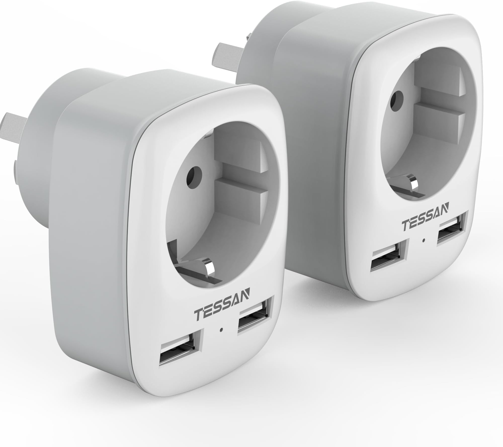 kwmobile 2X Reiseadapter Australien Typ-I - Schuko Reise Adapter zu Typ ...