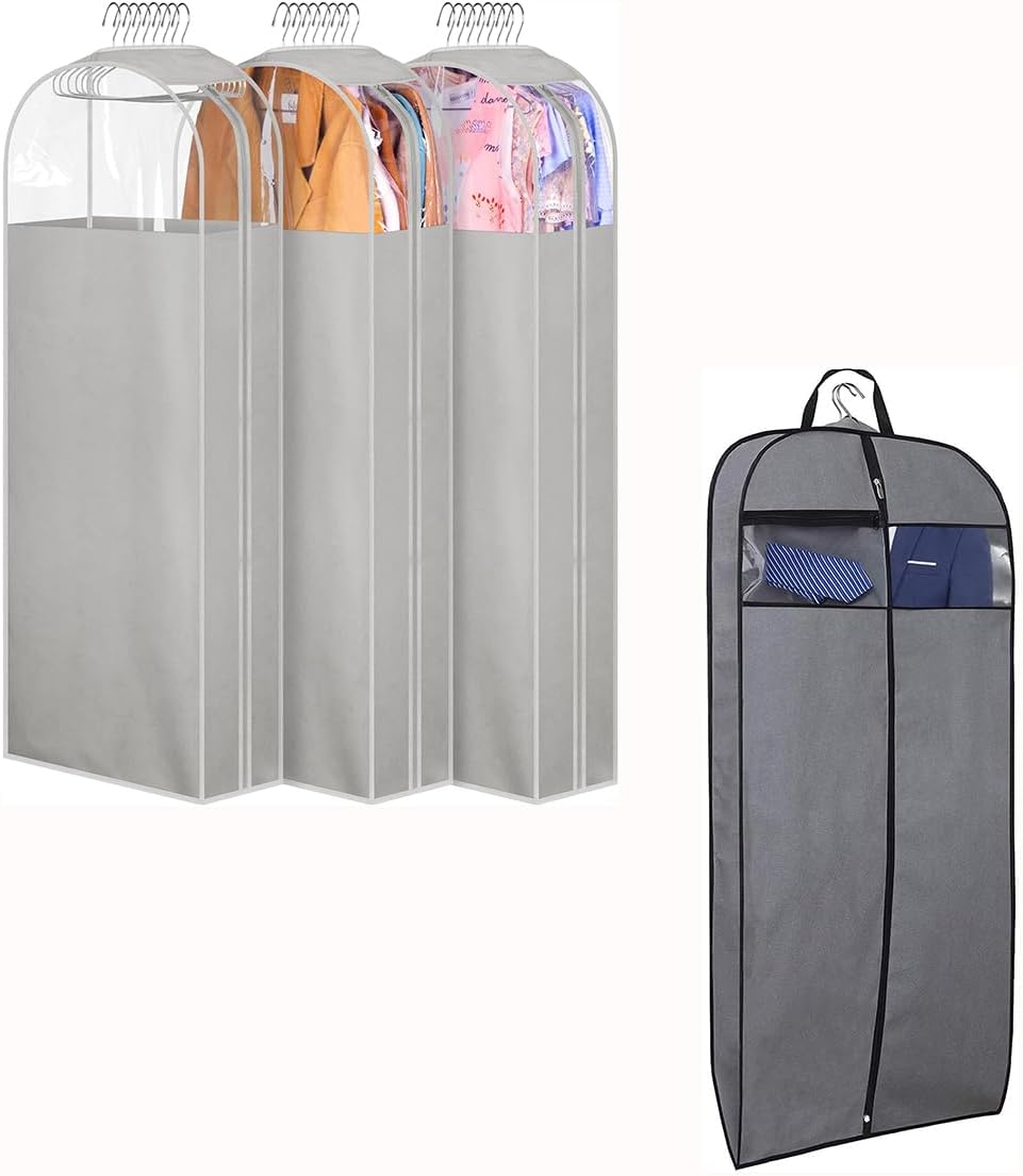 Amazon.com: MISSLO 50" Long Dress Bags Bundle with 50" Gusseted Travel ...