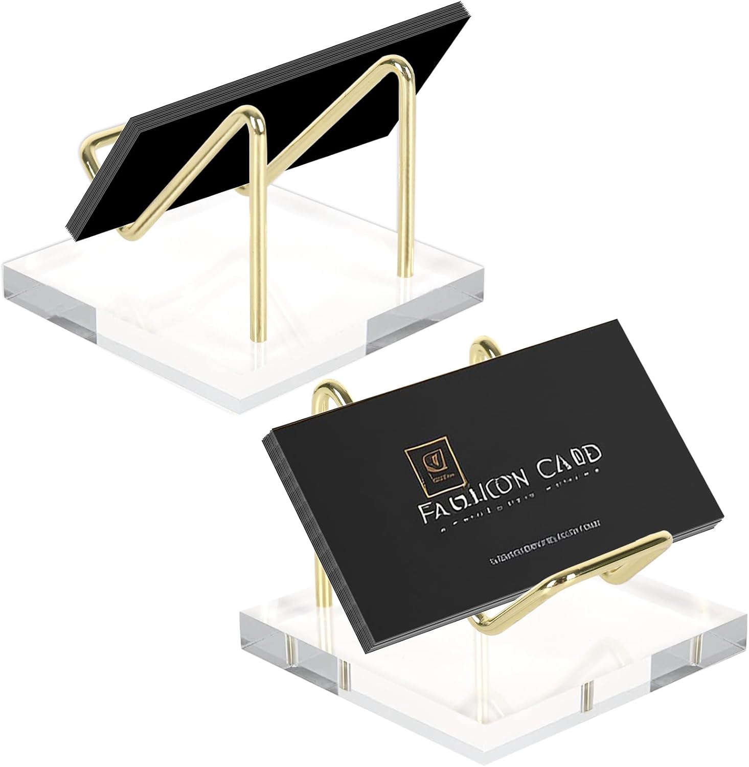 Amazon.com: Whaline 2Pcs Acrylic Business Card Holder Clear Plastic ...