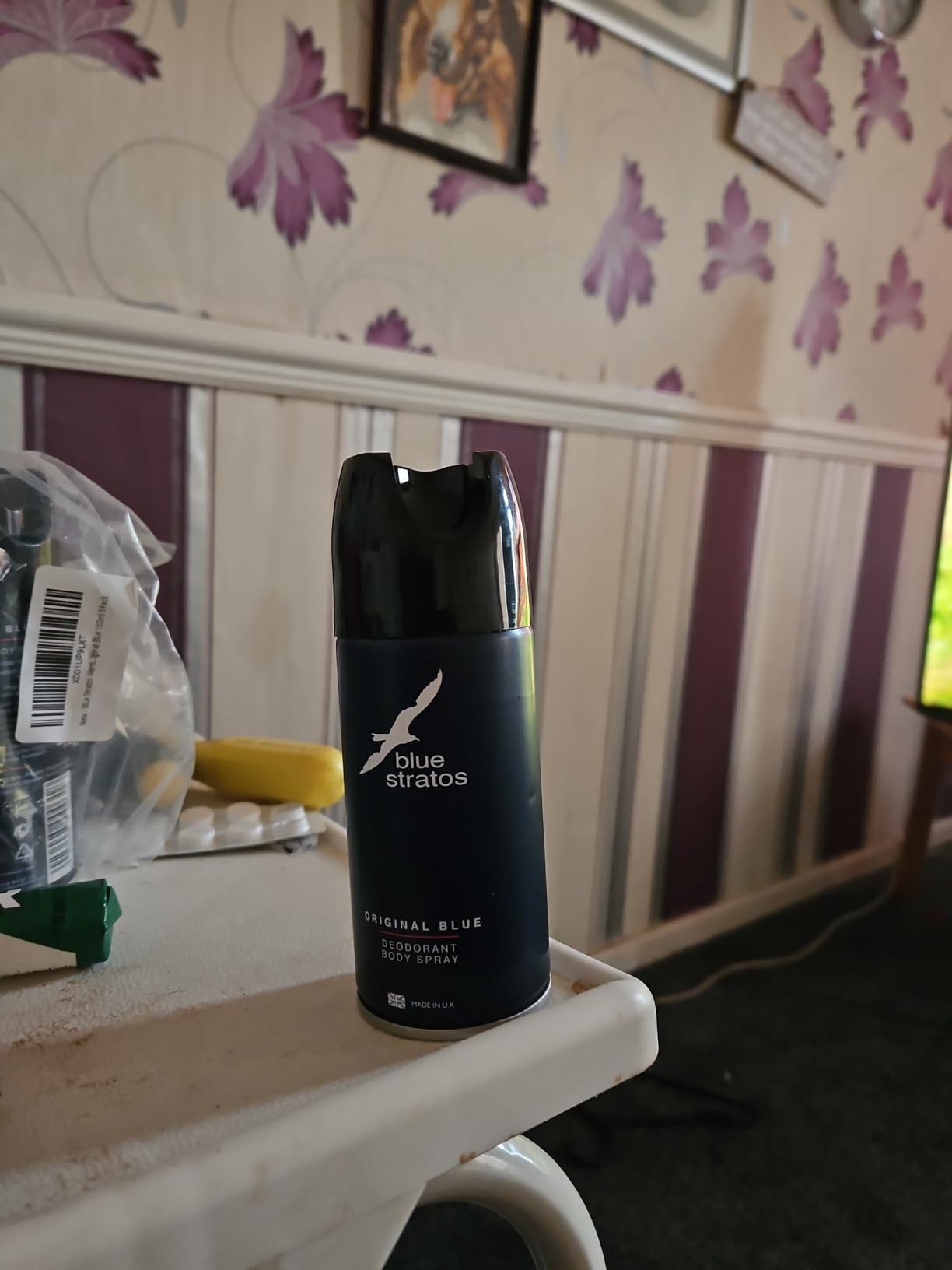 Blue Stratos Mens Gents Body Spray Deodorant Original Blue 150ml 3 Pack ...