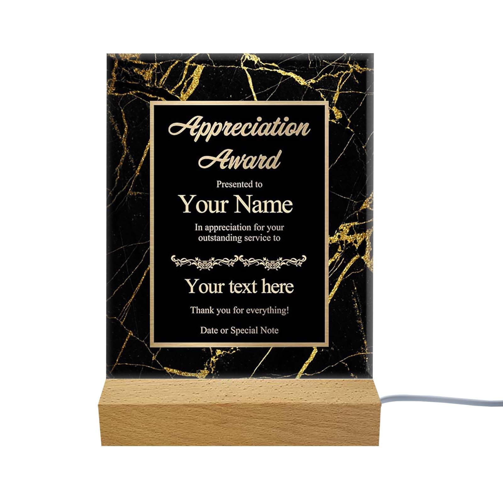 Amazon.com: LIZIHAOWU Award Plaques Personalized，Custom Engraved ...