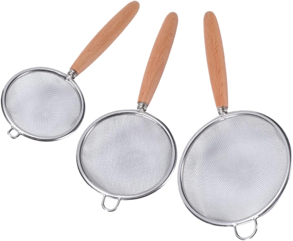 Amazon.com: CIYODO 3pcs Stainless Steel Filter Set Sifter for Baking ...