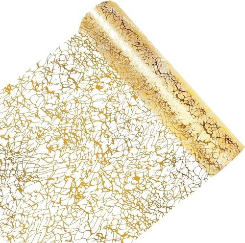 Amazon.com: Metallic Gold Table Runner, 49 Feet x 11 Inch Glitter Thin ...