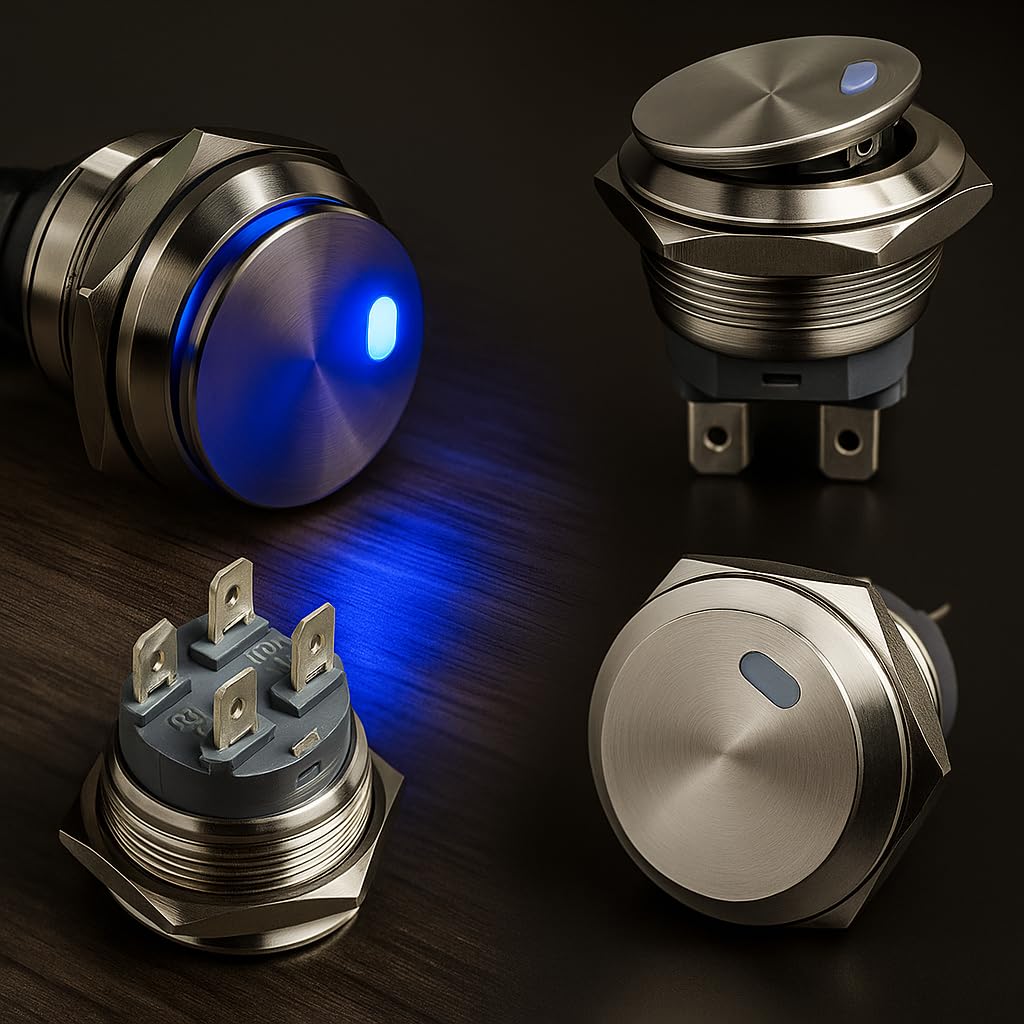 Snapklik.com : Stainless Steel 12-24V/15A Waterproof Round Rocker ...