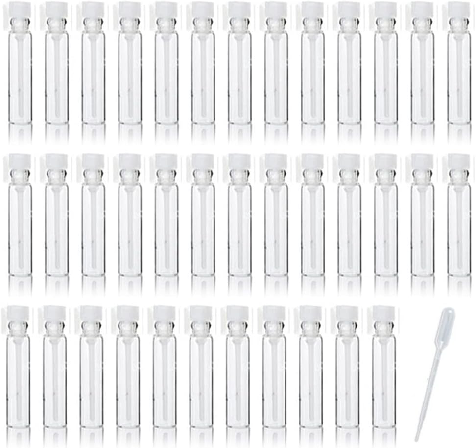 Amazon.com: JJKMALL- 100PCS 1ml 1/4 Dram Empty Glass Perfume Sample ...
