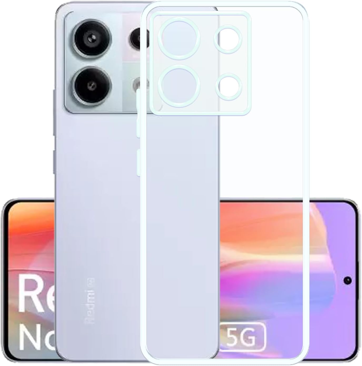 SPAZY CASE® Redmi Note 13 Pro Back Cover Protective Soft Transparent ...