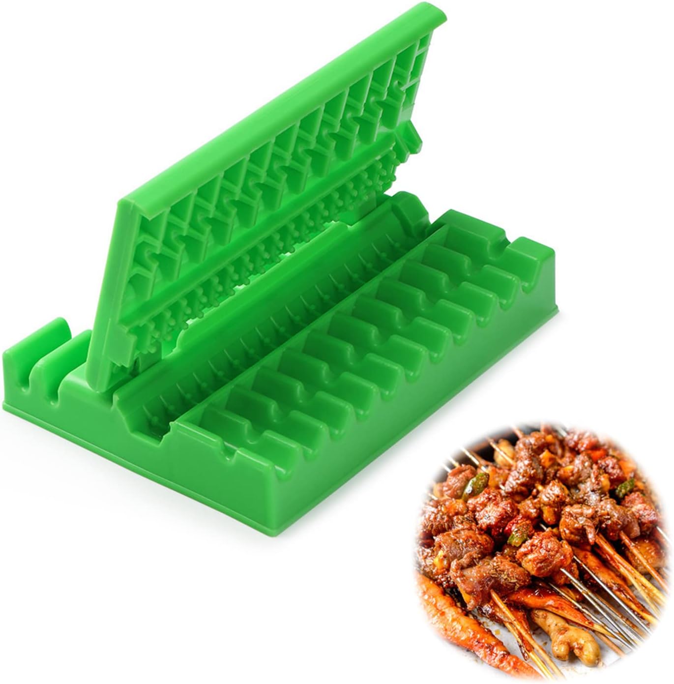 Amazon.com : Skewer Easy Maker Quick Meat Skewer Machine Portable ...