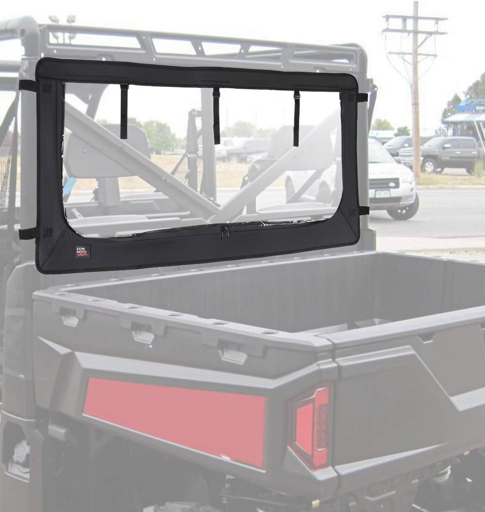 KEMIMOTO UTV Rear Windshield, Waterproof Rear Window with Zipper ...