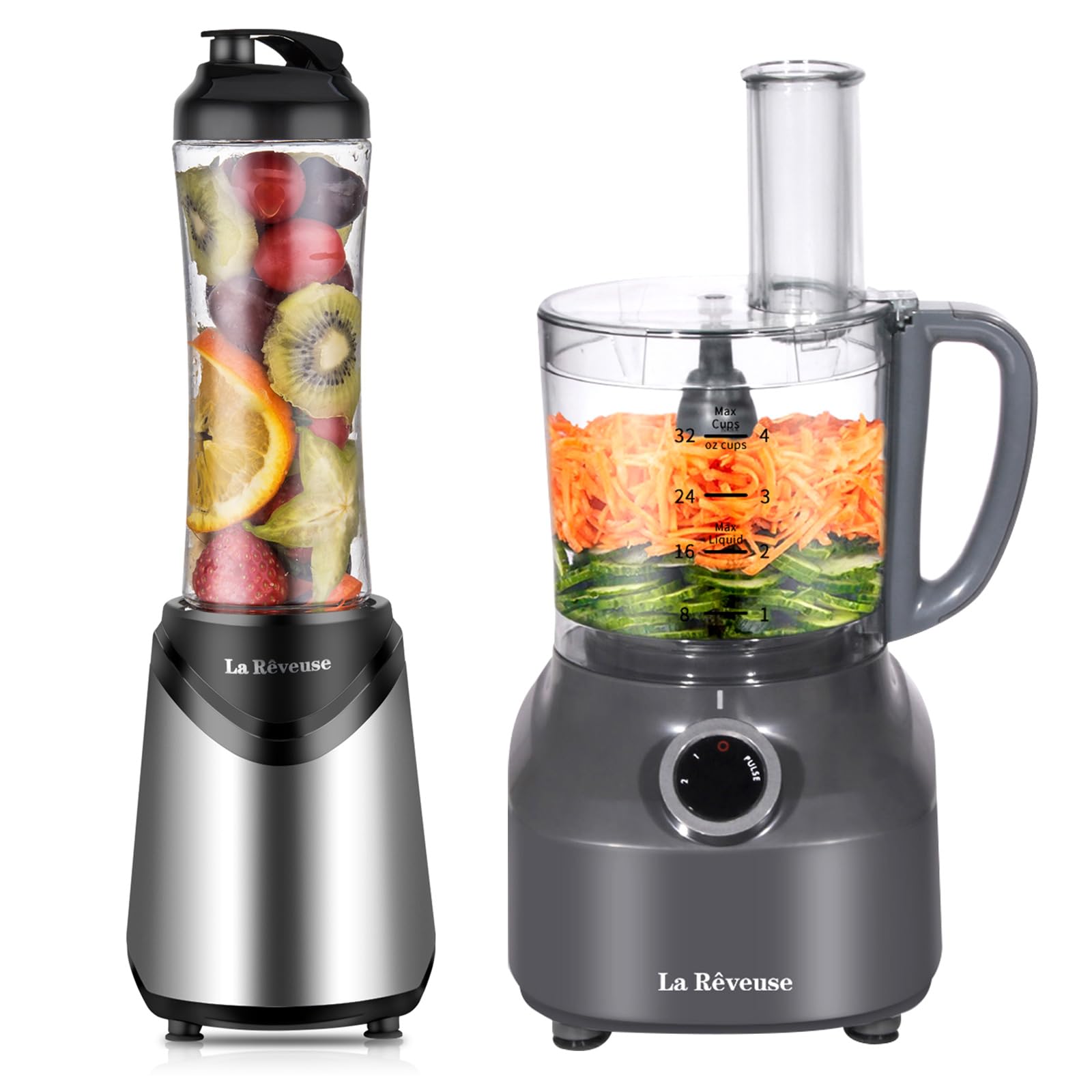 Amazon.com: La Reveuse 300 Watts Smoothie Blender + La Reveuse 4-Cup ...