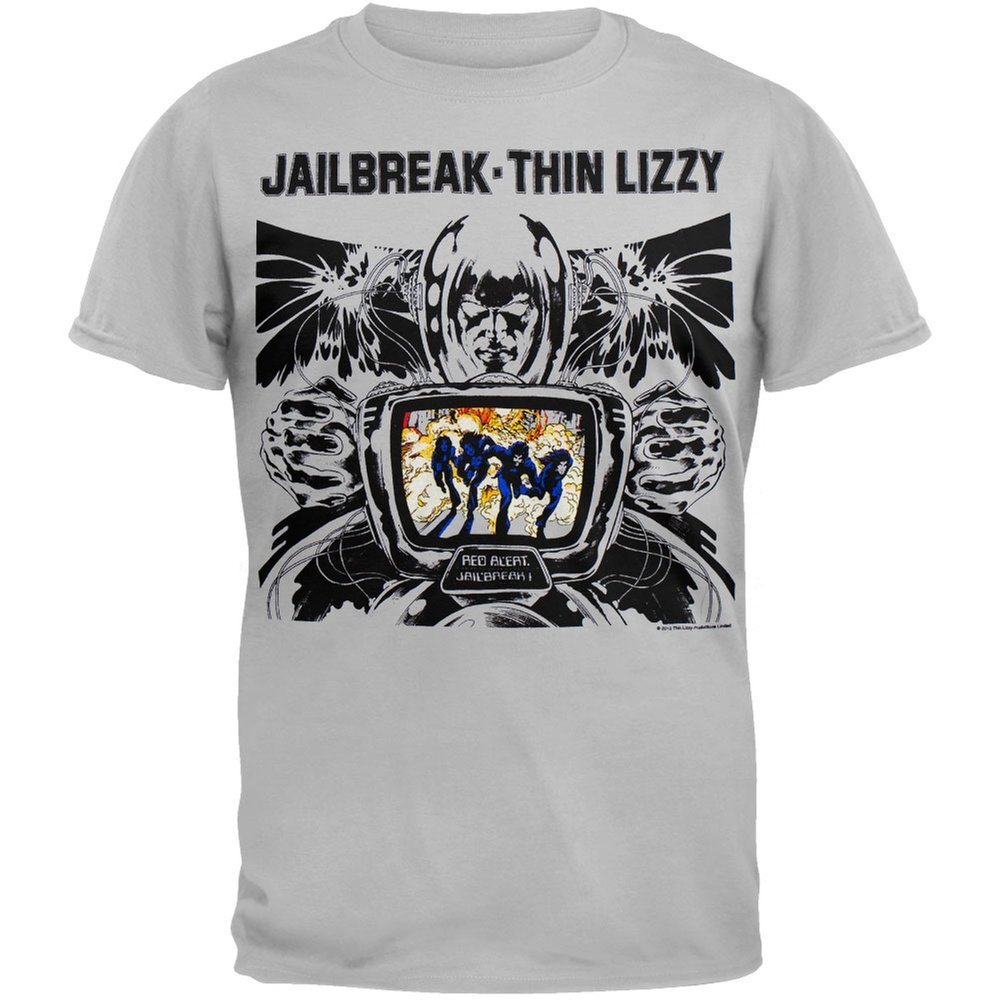 Amazon.com: Thin Lizzy - Jailbreak US Tour 1976 T-Shirt Size XL ...