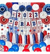 Amazon.com: 2023 Graduations Decorations - Red and Blue Class of 2023 ...