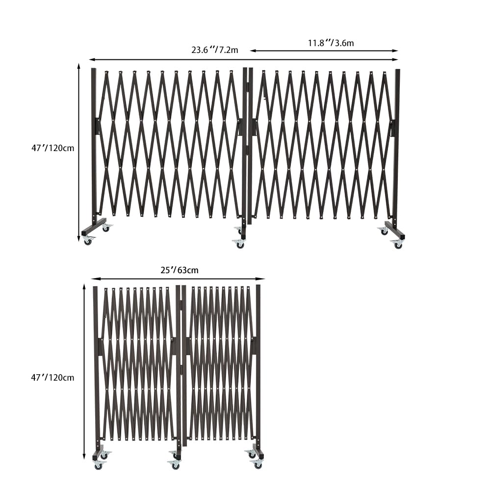 Metal Expandable Barricade, 0-180 Degree Rotating, Portable Safety ...