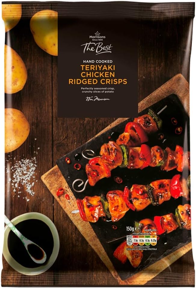 Morrisons The Best Sticky Teriyaki Chicken Crisps 150 g x 12 : Amazon ...